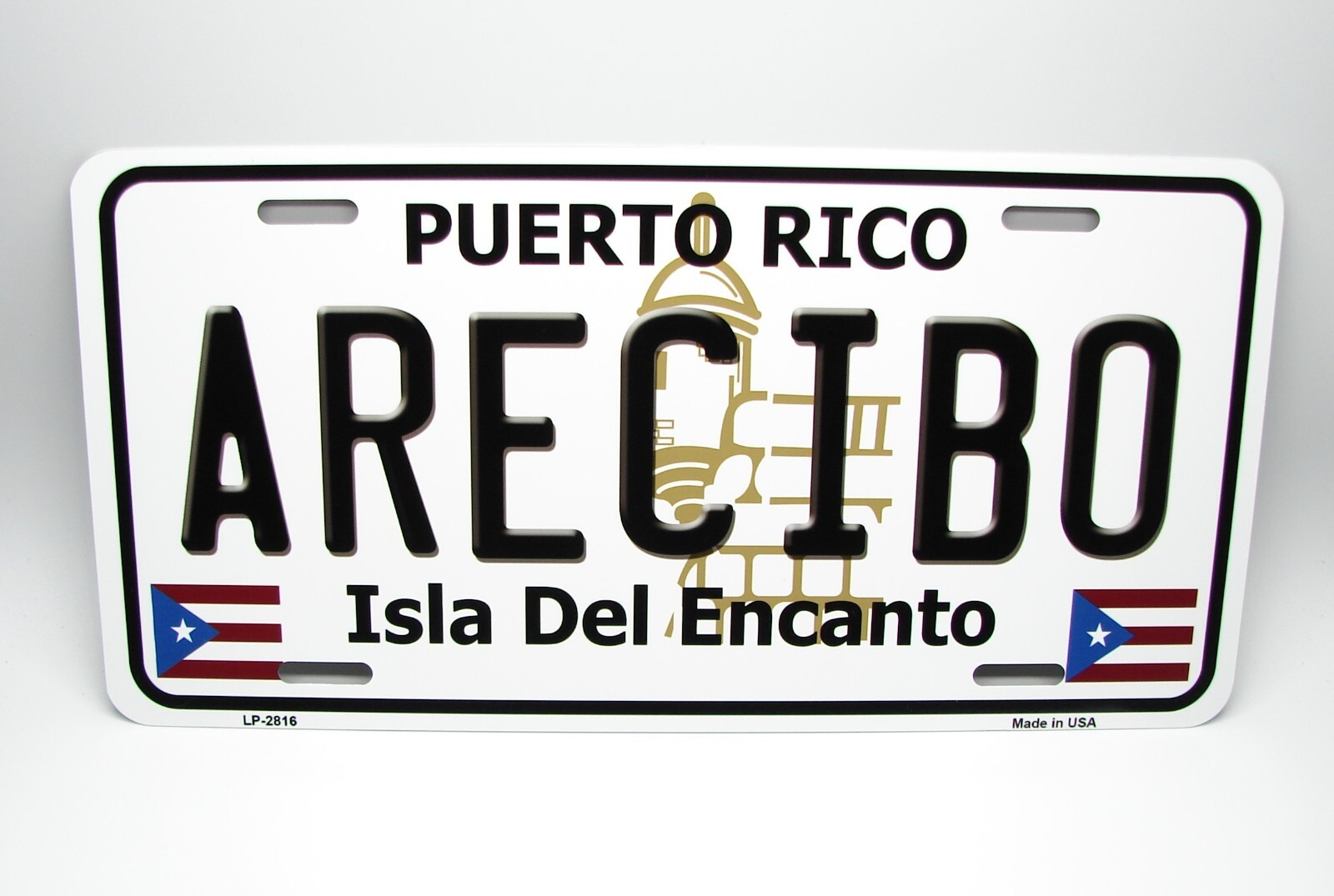 PUERTO RICO ARECIBO ISLA DEL ENCANTO METAL CAR NOVELTY LICENSE PLATE ...