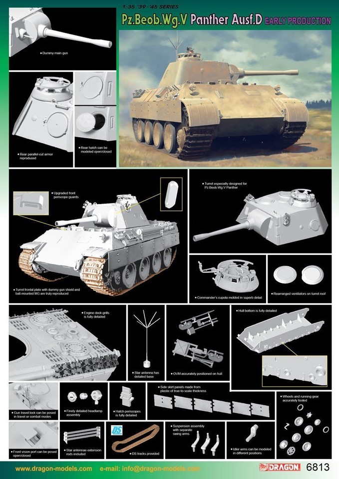 DRAGON 1/35 6813 Pz.Beob.Wg.V Ausf.D Early Production 89195868138| eBay