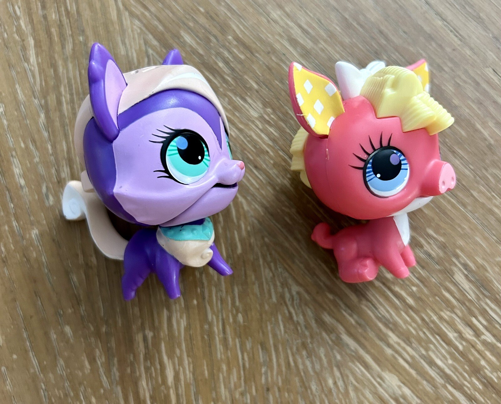 Littlest Pet Shop LPS Sweet Snackin Pets #3081 Cat #3082 Pig (Sounds ...
