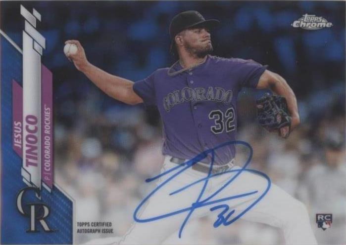 2020 Topps Chrome - Rookie Autographs Jesus Tinoco #RA-JT Blue ...
