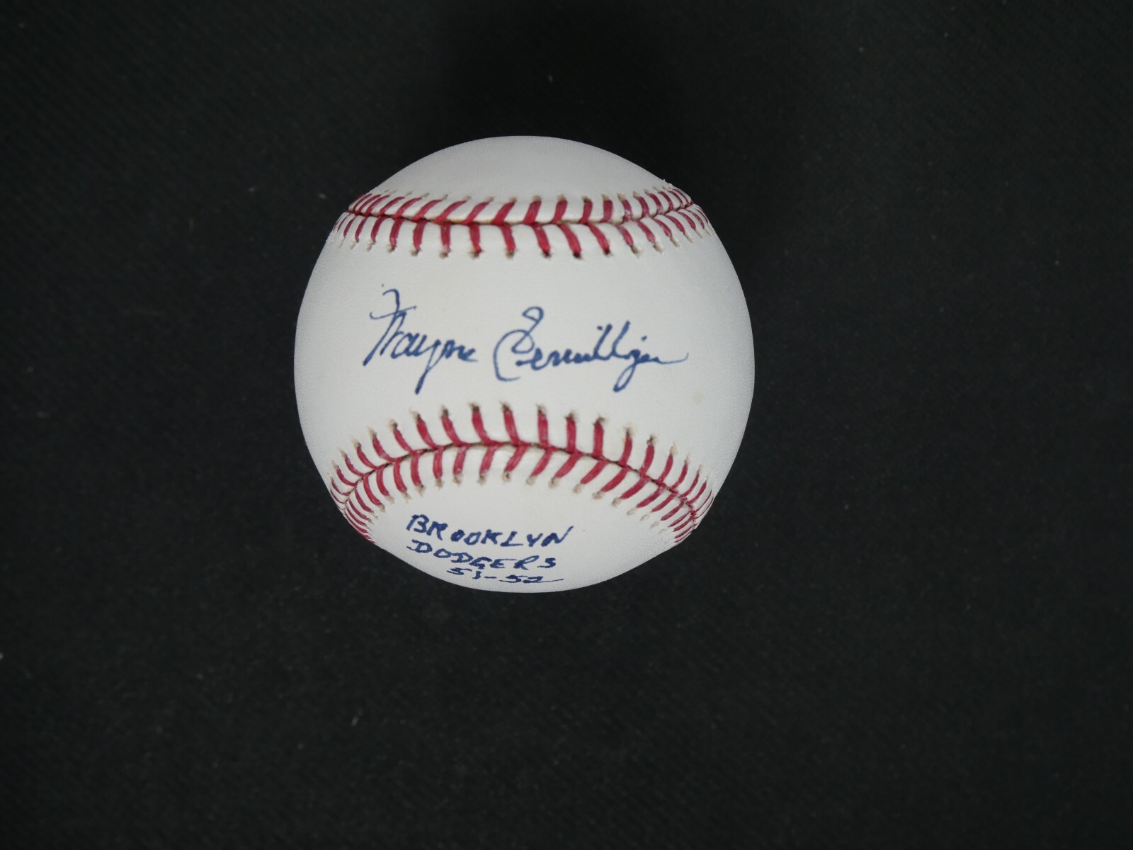 WAYNE TERWILLIGER SIGNED OFFICIAL MAJOR LEAGUE BASEBALL "BROOKLYN ...
