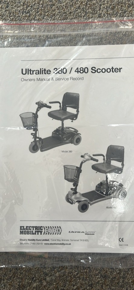 Ultralite 480 mobility scooter 4 wheel in blue | eBay UK