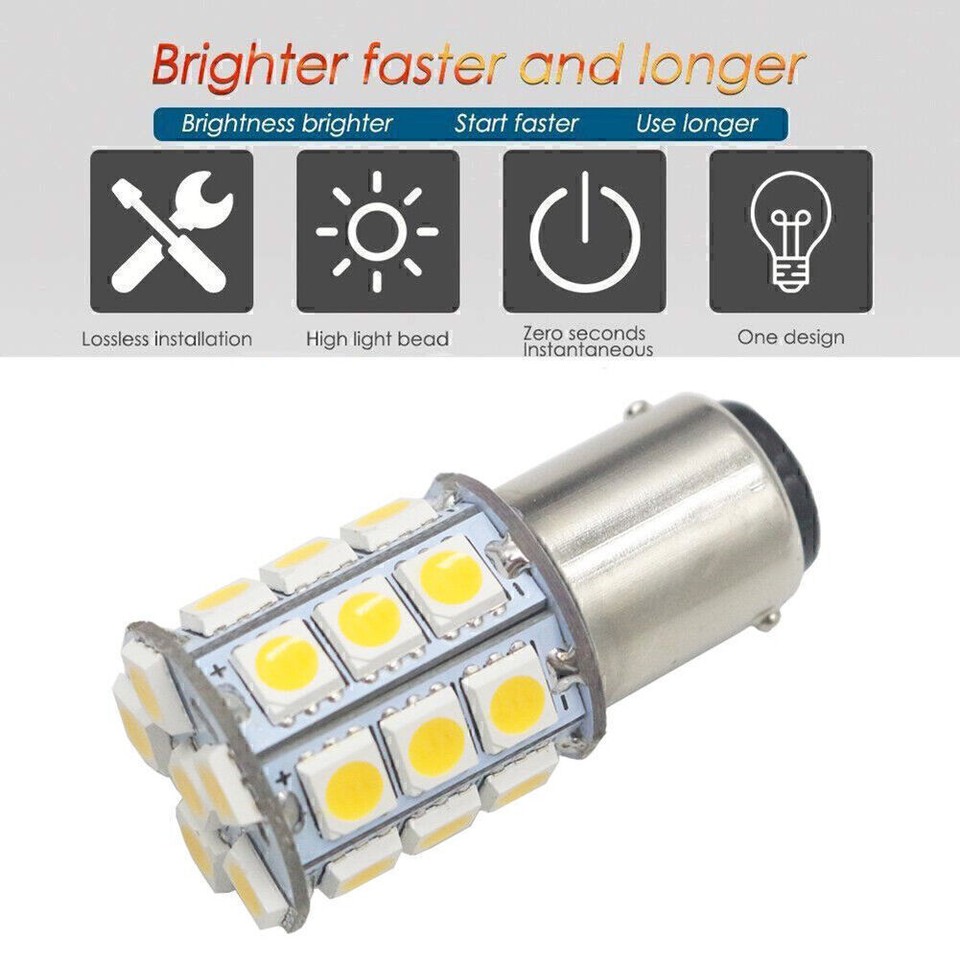 SMD BA15D Red Bulb fit Cabin Marine Boat Interior Lights 1004 1076 1142 ...