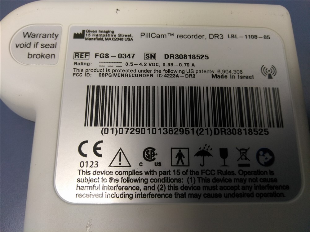 Given Imaging FGS-0347 Pillcam Data Recorder DR3 | eBay