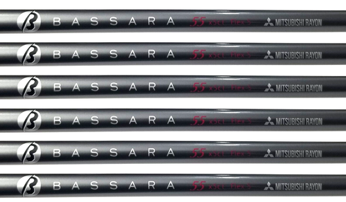 MITSUBISHI RAYON BASSARA 55 STIFF FLEX GRAPHITE IRON SHAFTS SET 355 ...