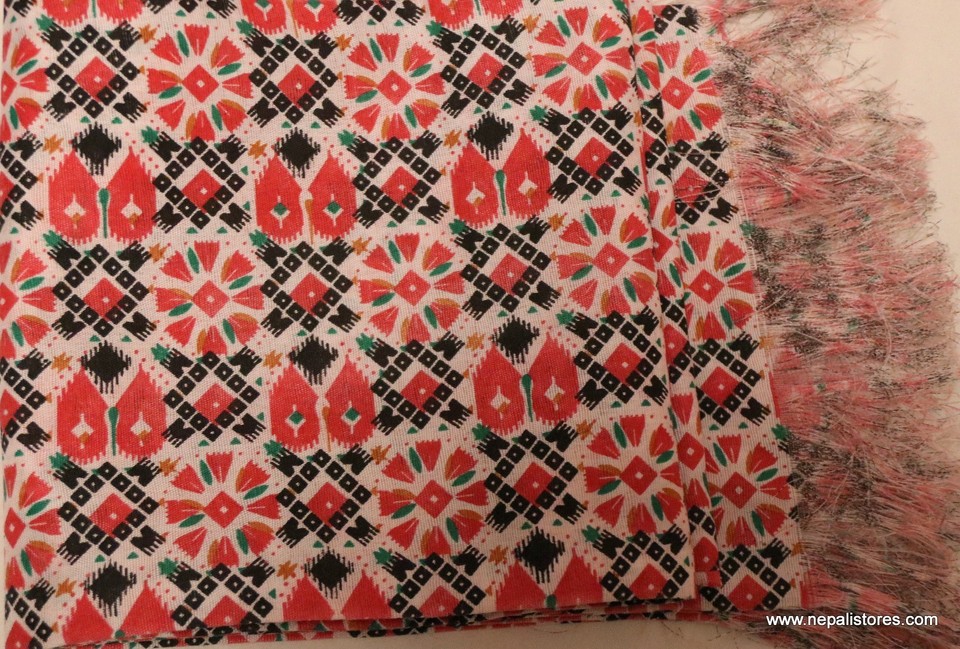 Nepali Khada Printed Dhaka -नेपाली ढाकाको खादा | eBay