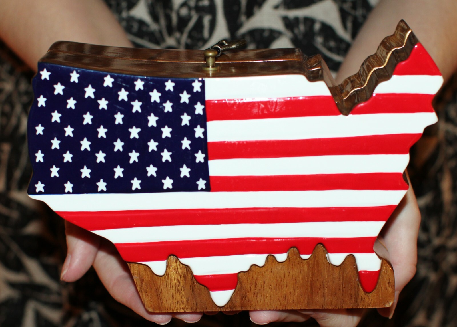 TIMMY WOODS PATRIOTIC FLAG AMERICA THE BEAUTIFUL PURS… - Gem