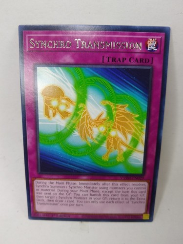 YU-GI-OH! Synchro Transmission. VASM-EN029. 1st Edition Rare Trap Card ...