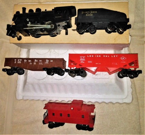 VINTAGE 1973 Lionel 8300 NICKEL PLATE RD LOCO 5-UNIT TRAIN SET & ITEMS ...