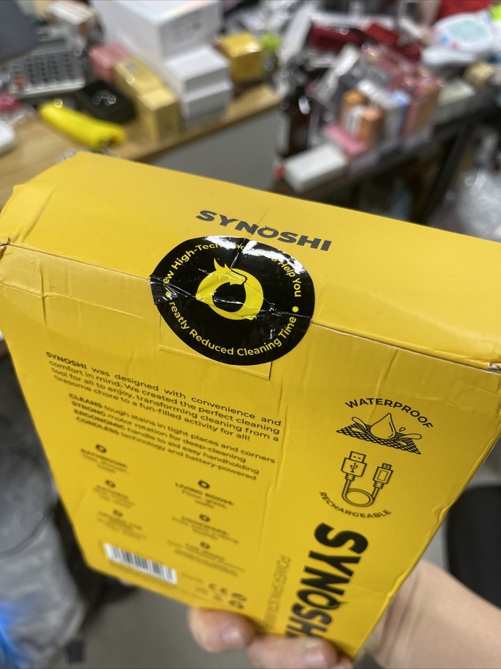 New! Synoshi Electric Spin Scrubber | 3 Cleaning Heads | Rechargeable ...