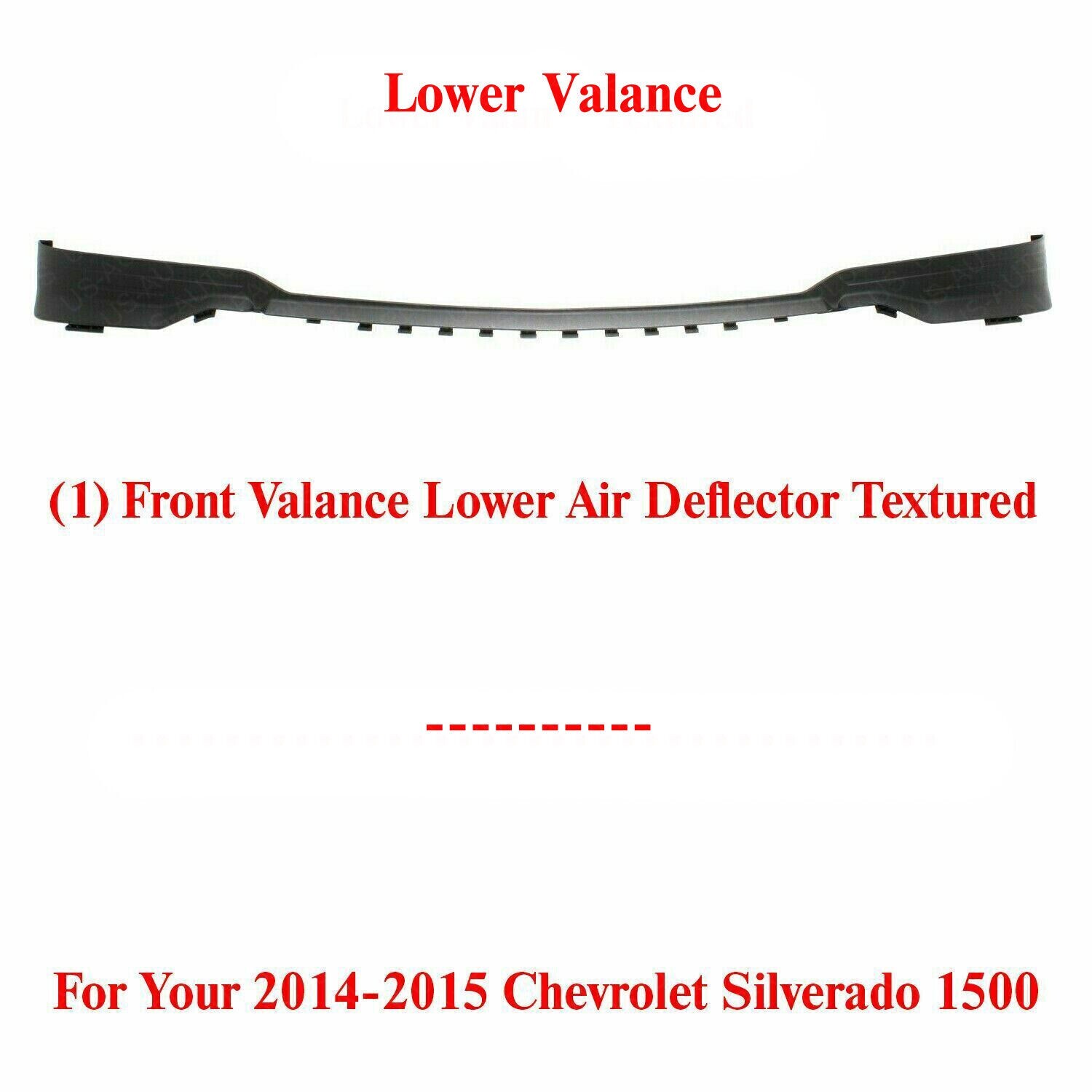 Front Lower Valance Air Deflector Textured For 2014-15 Chevrolet ...