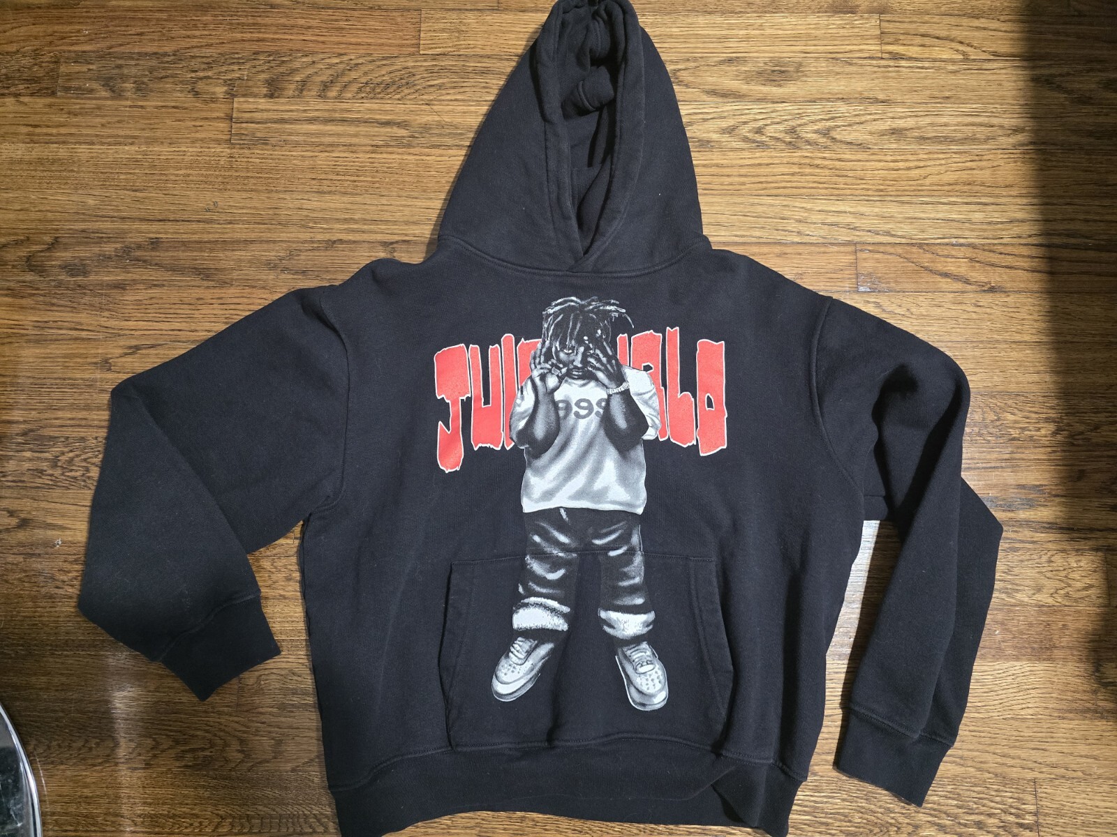 Juice WRLD Vlone Man of the Year Hoodie Black Men's S… - Gem
