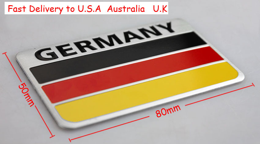 Germany German Flag Car Door Side Fender 3D Metal Emblem Decal Badge ...