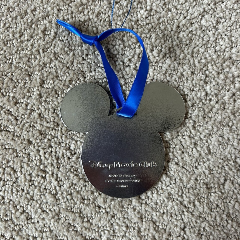 Disney Movie Club Blue Mickey Head Snowflake Die Cast Metal Ornament ...