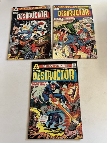 THE DESTRUCTOR #1 2 4 Lot Atlas Comics 1975 Steve Ditko Wally Wood VG ...