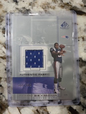 2001 SP Game Used Edition - Rookie Authentic Fabric Richard Seymour ...