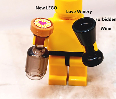 New LEGO Love Potion Wine Bottle Black Goblet Evil Or Good Smoked Glass ...
