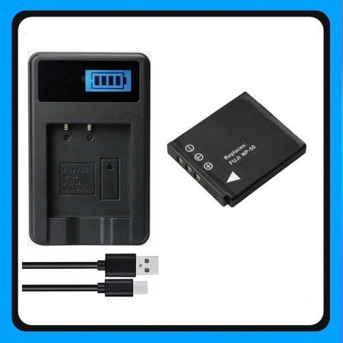 NP-50 Battery + Charger For Fujifilm Fuji FinePix Real 3D W3 F775EXR ...