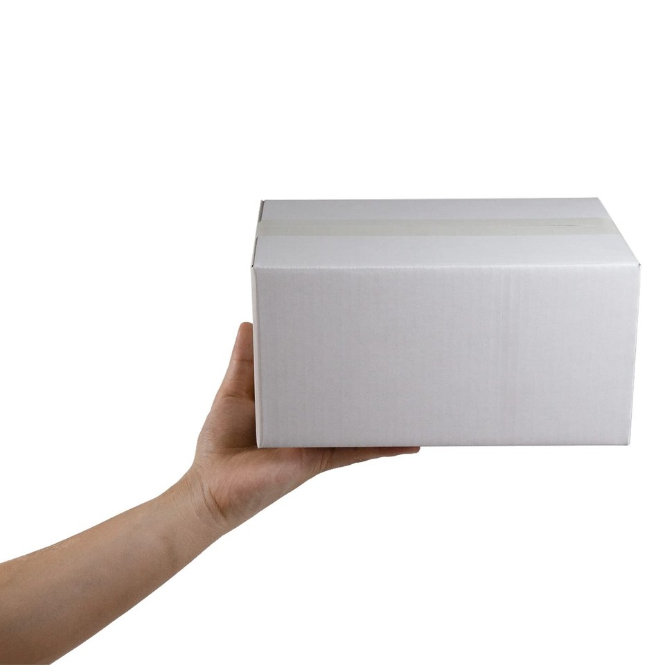 White Shipping Boxes 10x7x5 Inches Small Corrugated Cardboard Boxes, 25 ...