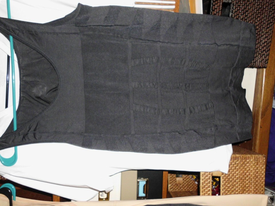 Men's, Shaper, Shirt, Black, Form-fitting torso, flattens stomach | eBay UK