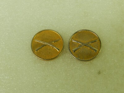 World War 1 US Army Brass Infantry Collar Insignia Disc Set ...