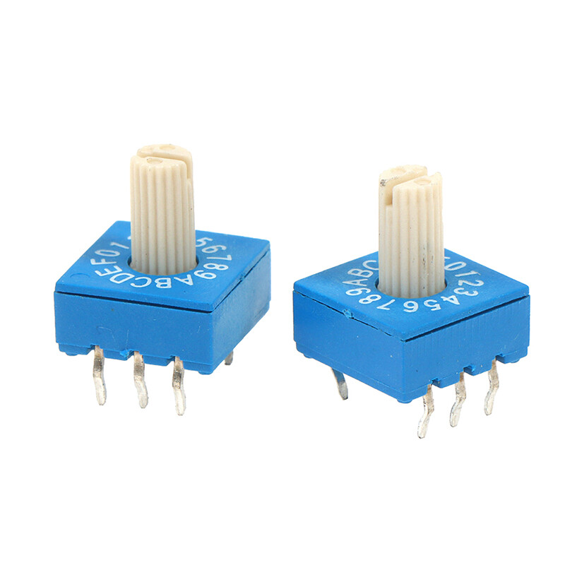 1PCS 0-F Rotary Encoder Switch with Handle 16-bit 8421C Positive Code 3 ...