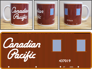 Canadian Pacific (CP) Script Lettering Wood Caboose - 11 oz Ceramic ...