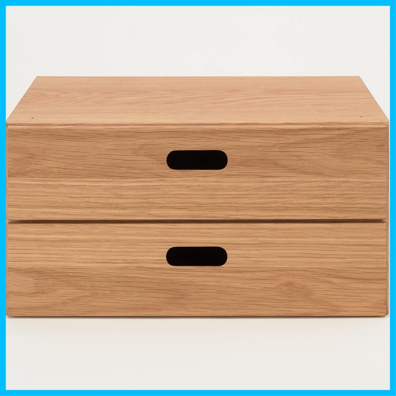 Muji Stucking chest oak half drawer 2-drawers W37 x D28 x H18.5cm Japan ...