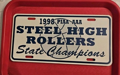 1998 STEEL HIGH ROLLERS State Basketball Champions LICENSE PLATE ...