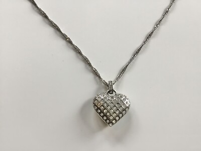 Brighton Diamond Lace Necklace Clear Crystals Silver Reversible | eBay