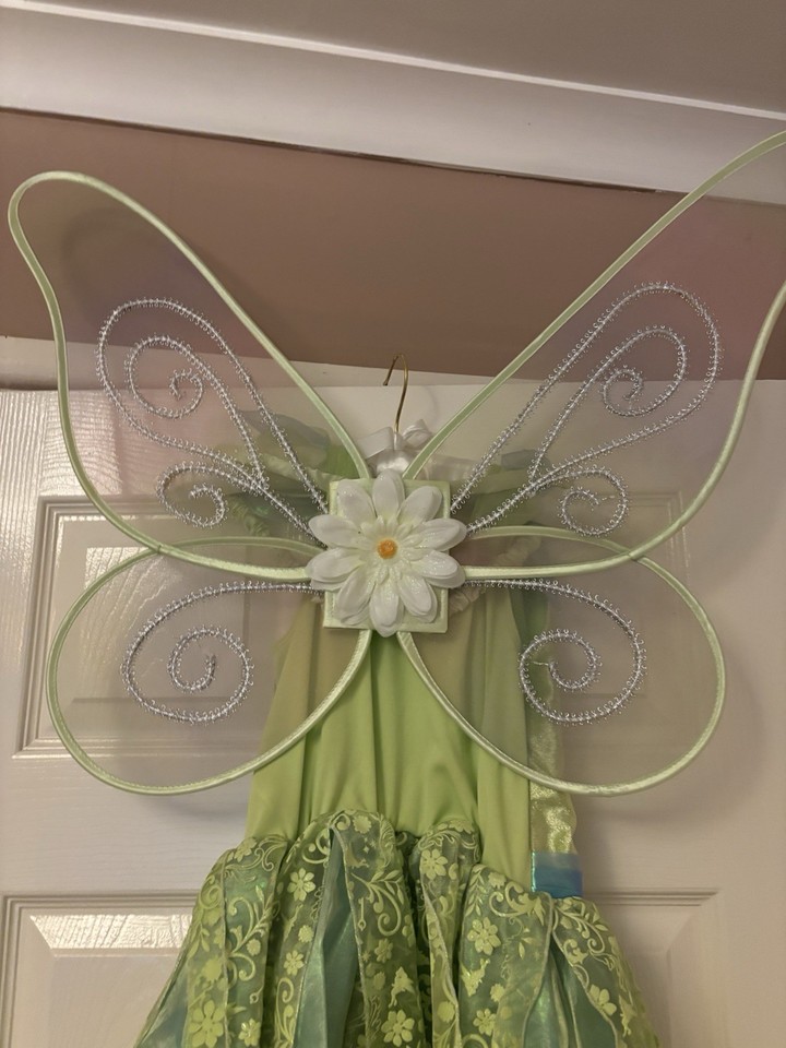 Genuine Disney Tinkerbell Dress And Light Up Wings Age 7-8 Years | eBay UK