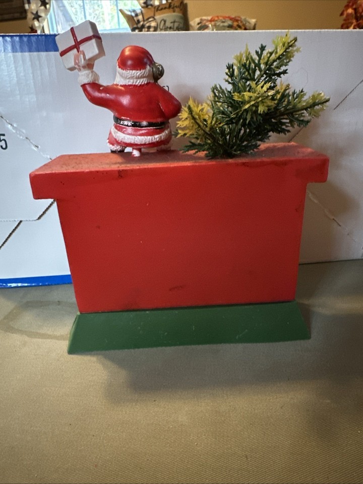 Vintage plastic fireplace with Santa | eBay