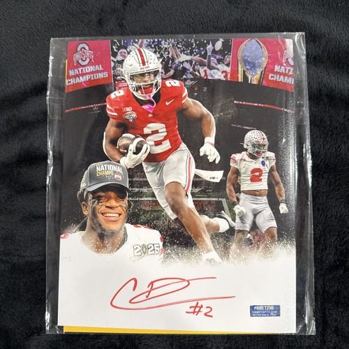 CALEB DOWNS #2 HAND SIGNED 8X10 AUTOGRAPHED OHIO STATE BUCKEYES ...