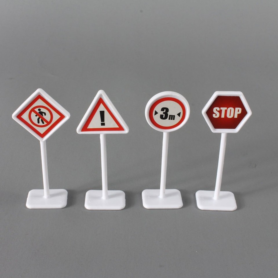 6 Sets Educational Playthings Traffic Sign Models Toy Road Signs | eBay UK