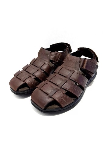 Clarks Walkford Fish Sandals New Mens Brown Leather Adjustable Uk size ...