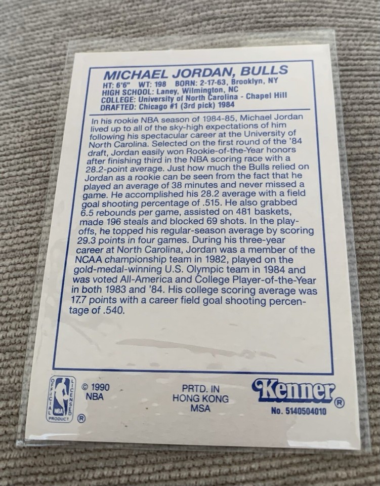 1990-91 Kenner Starting Lineup - Yellow Border Michael Jordan | eBay