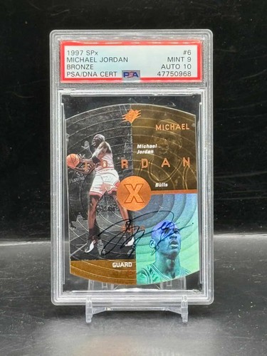 1997-98 SPx Bronze Michael Jordan Auto PSA 9/10 Bulls Autograph POP 1 ...
