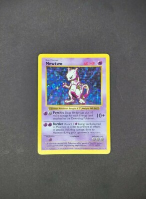 Pokémon Mewtwo Base Set 10/102 Shadowless Holo Rare Mint Condition 9 | eBay