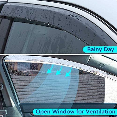 For Ford Maverick 2022-2025 Smoke Tinted Window Visors Deflectors Rain ...