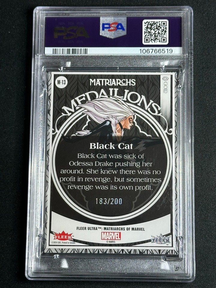 2024 Ultra Matriarchs Medallions Gold Black Cat #M13 PSA 9 MINT MCU SP ...