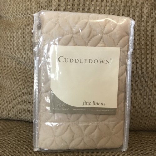 3 Cuddledown 400 TC Meridian Quilted Sham 100 Cotton SAND Standard for ...