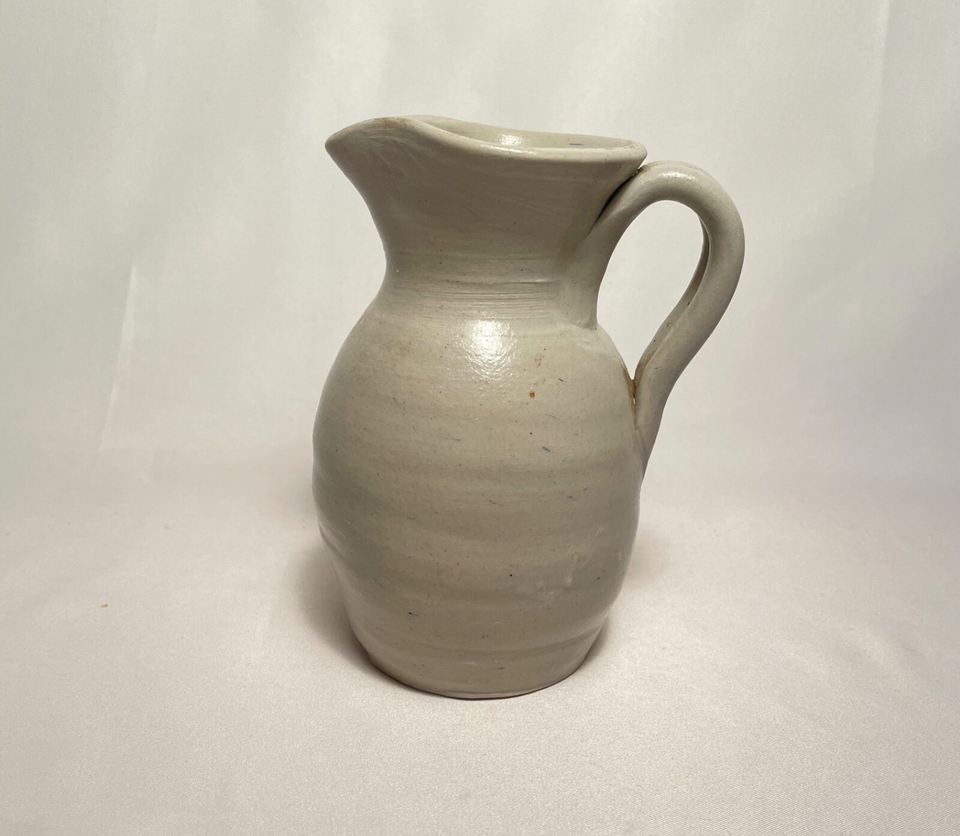 Williamsburg VA Pottery Salt Glaze Stoneware Creamer Pitcher Cobalt ...