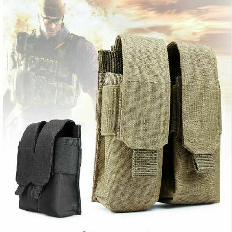 Nylon Tactical MOLLE Double Stack Multi-Purpose Pistol Magazine Pouch ...