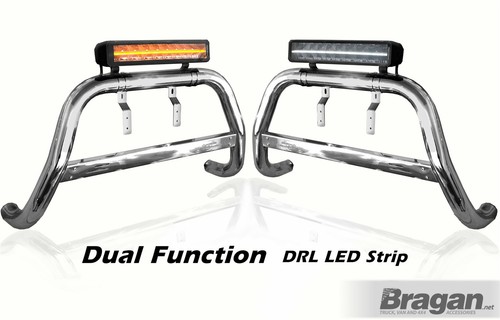 Bull Bar + 17" Night Blazer Dual Row Light Bar For Ford Transit MK7 ...