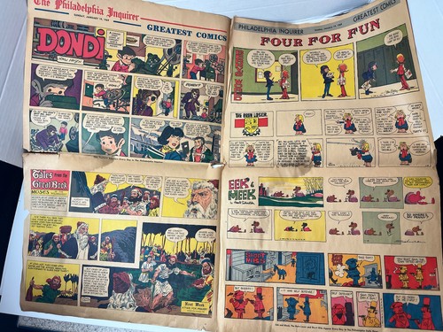 💥Philadelphia Inquirer Jan 19 1969 Full Color Comics Section Nixon 1 ...
