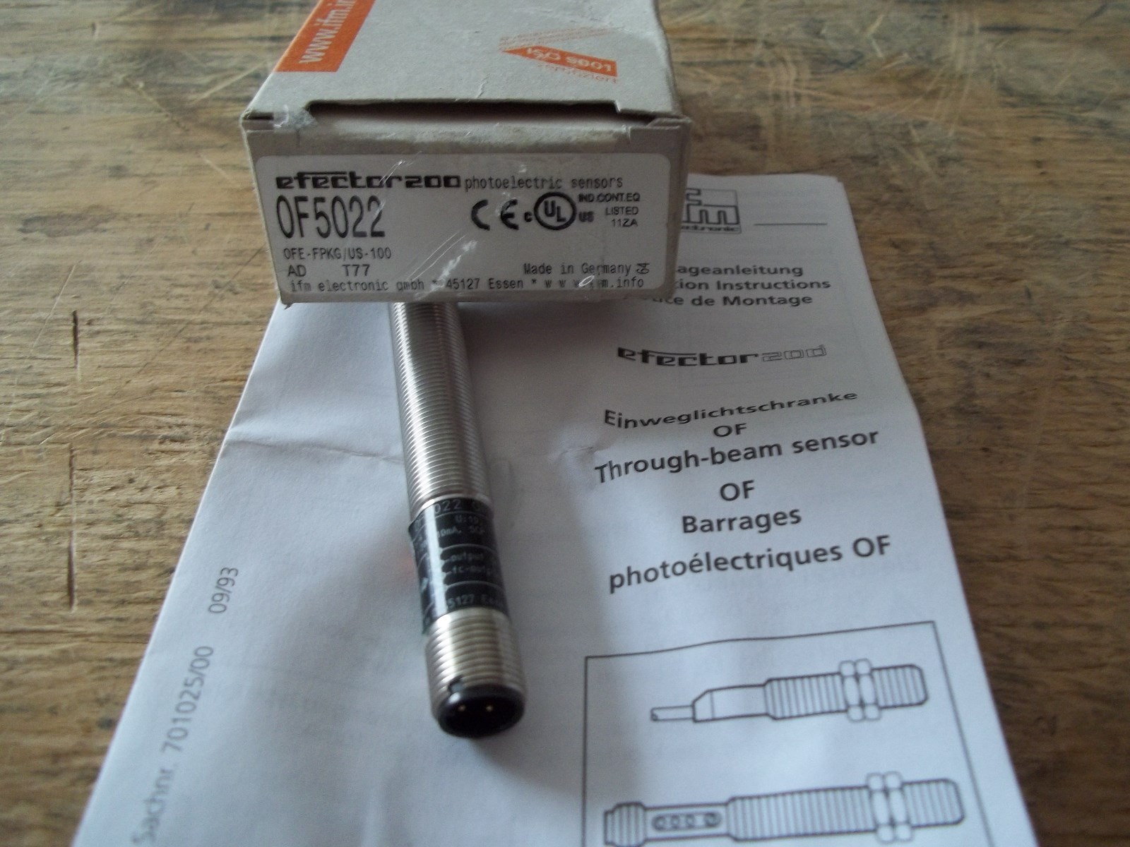 NEW IN BOX IFM OF5022 PHOTO-ELECTRIC THROUGH BEAM SENSOR | eBay