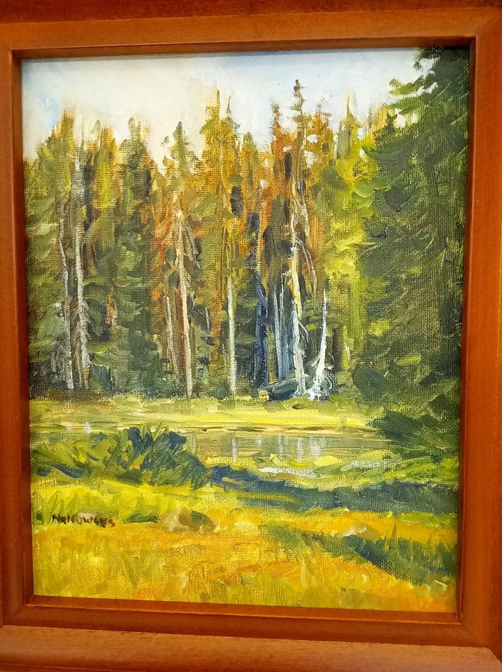 Nancy Knowles original oil painting Scott Lake Oregon 2007 framed ...