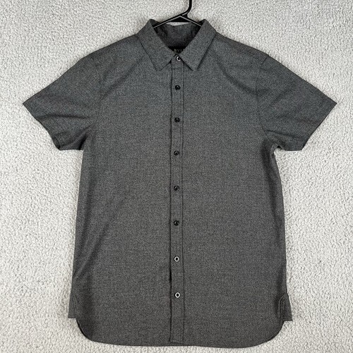 BYLT Shirt Adult Medium Gray Vista Short Sleeve Button Down Lightweight ...