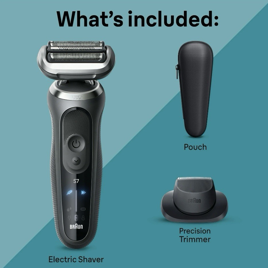 Braun Series 7 7120s Electric Shaver 360° Flex Wet/Dry Turbo Gentle New ...