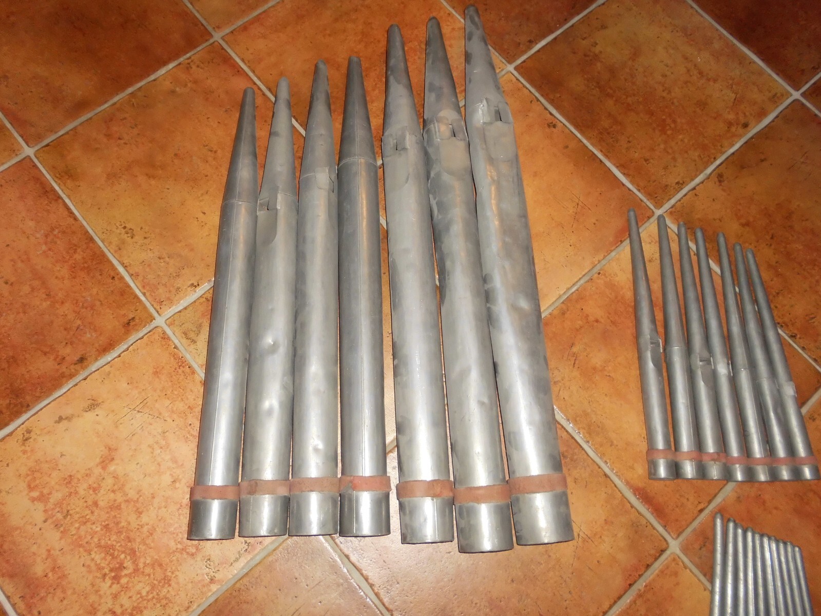 Orgelpfeifen Zink Set von einer alten Orgel - 24 Stk | eBay.de